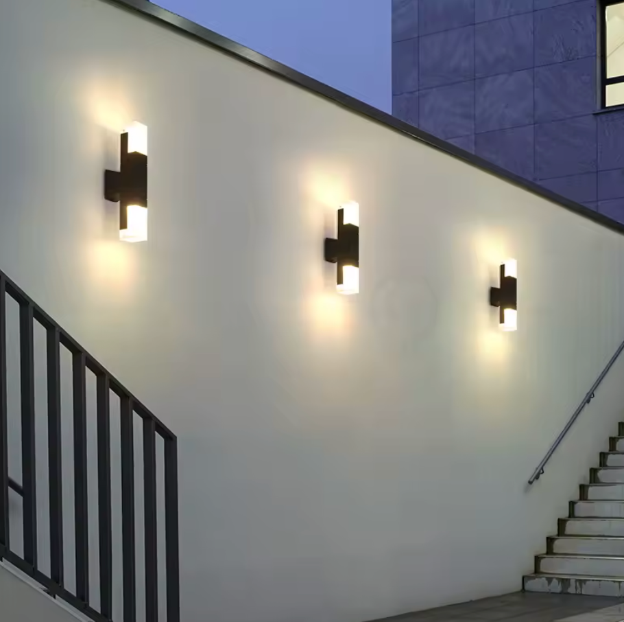 Black Outdoor Security Wall Light