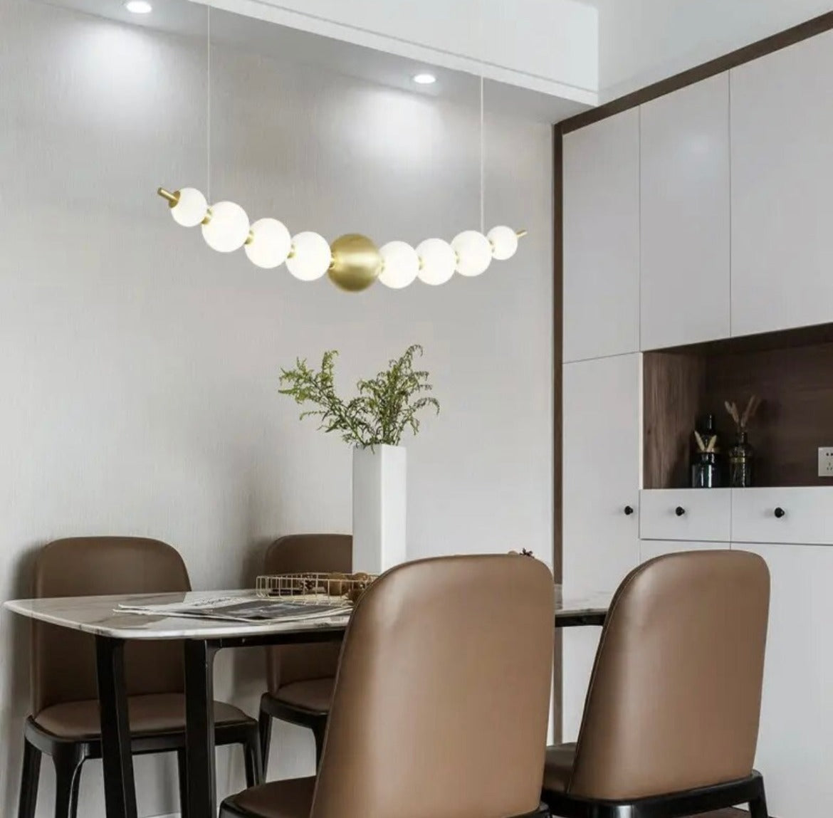 Brass Necklace Pendant Light - Elegant Lighting Design