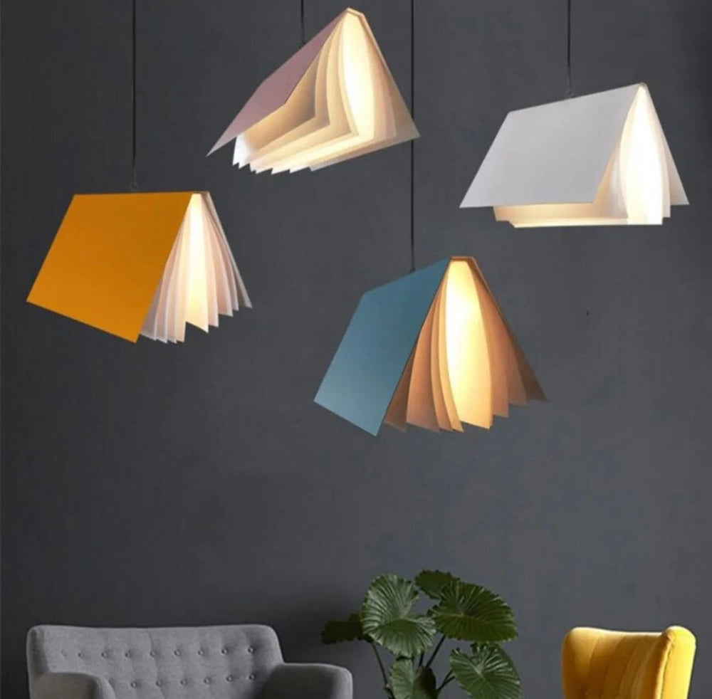 Floating Book Pendant Lights for Unique Home Decor