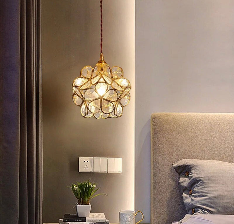 Stained Glass Flower Pendant Lights - Elegant Lighting