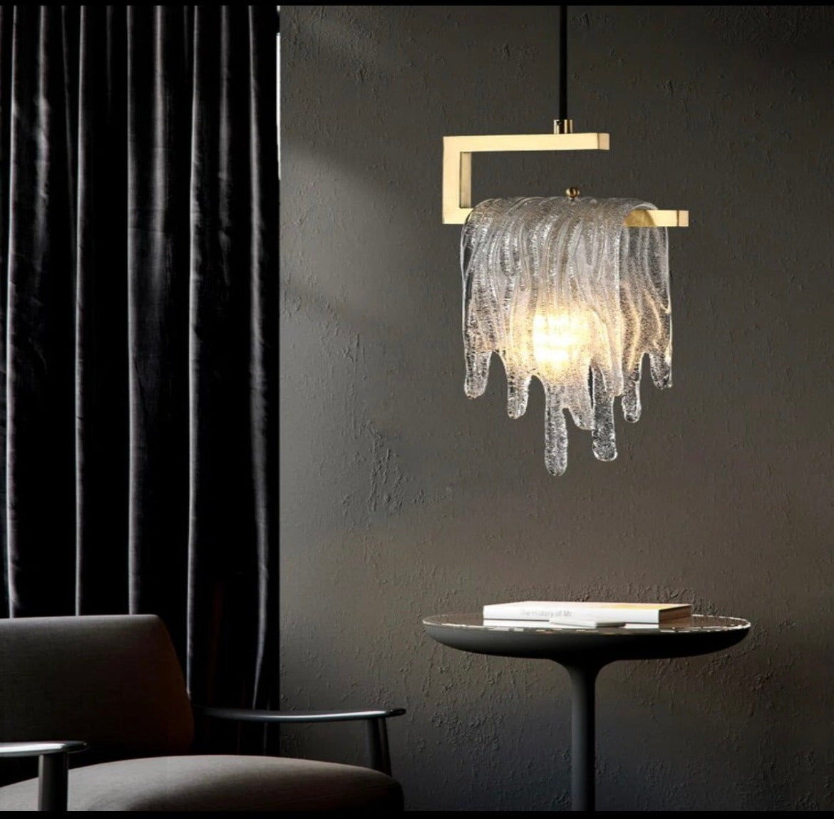 Melted Glass Icicle Pendant Light – Unique Lighting Design