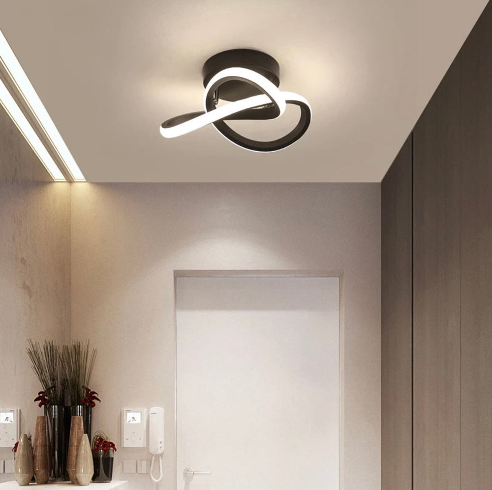 Modern Swirl LED Ceiling Light for Stylish Spaces