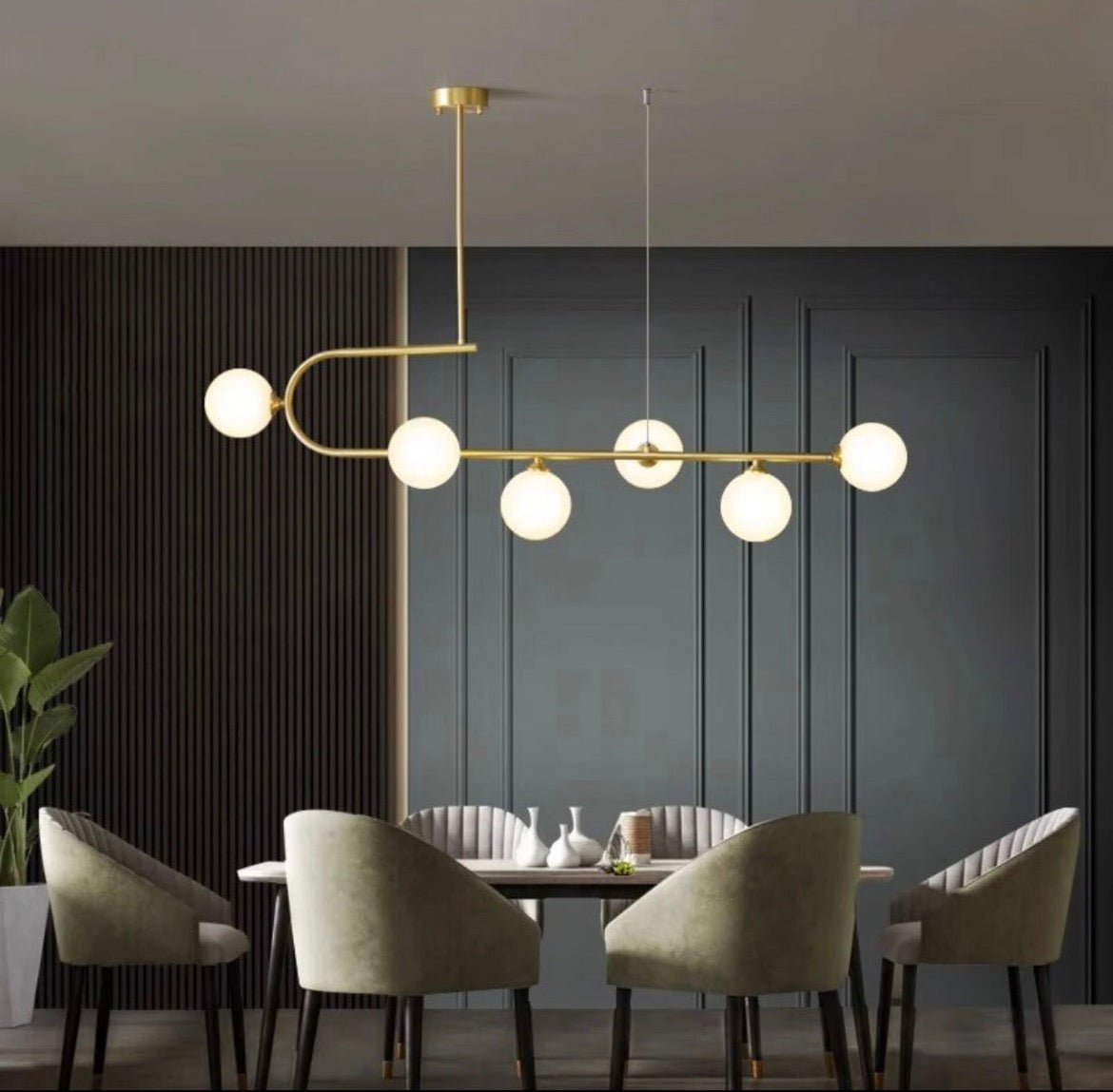 Nordic Curved Pendant Light – Stylish & Modern Design