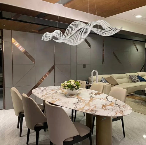 Wave Design Crystal Chandelier for Stunning Interiors