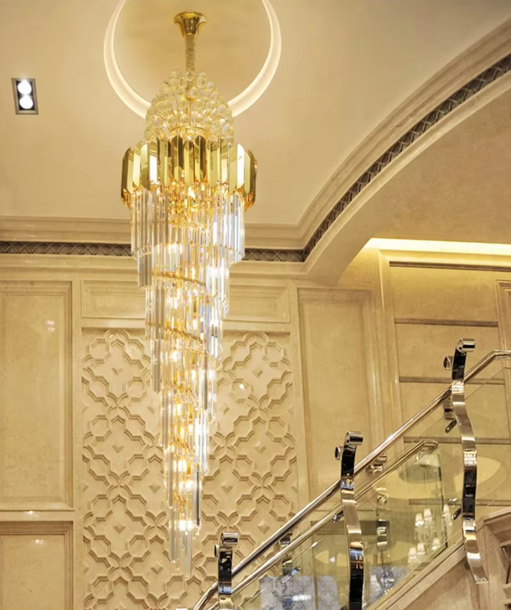 Luxury Exquisite Cone Staircase Chandelier - Modern Lighting