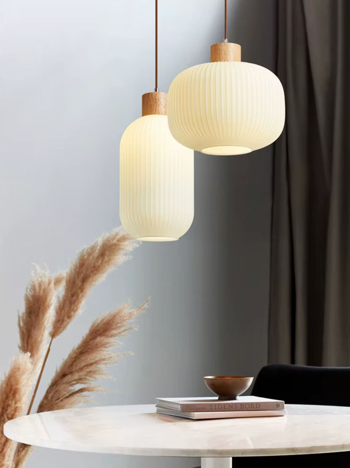 Nordic White Glass Pendants - Modern Pendant Lights with White Glass